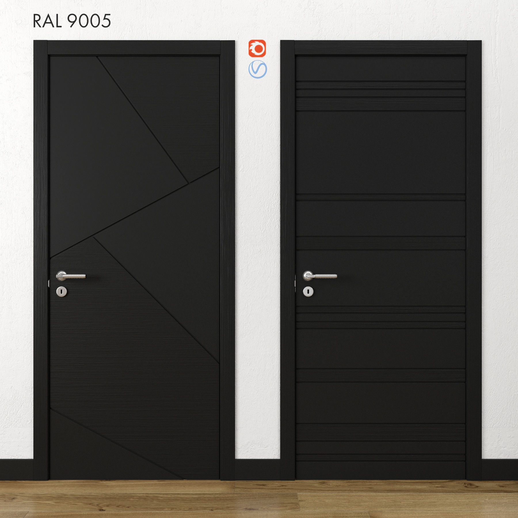 Scandi Series Academy Doors 3D model | CGTrader