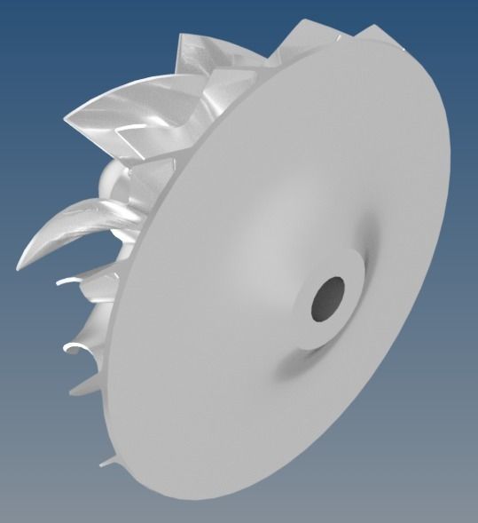 Centrifugal Compressor Impeller 3D model 3D printable | CGTrader
