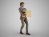 Man Carrying Box 3D model 3D printable | CGTrader
