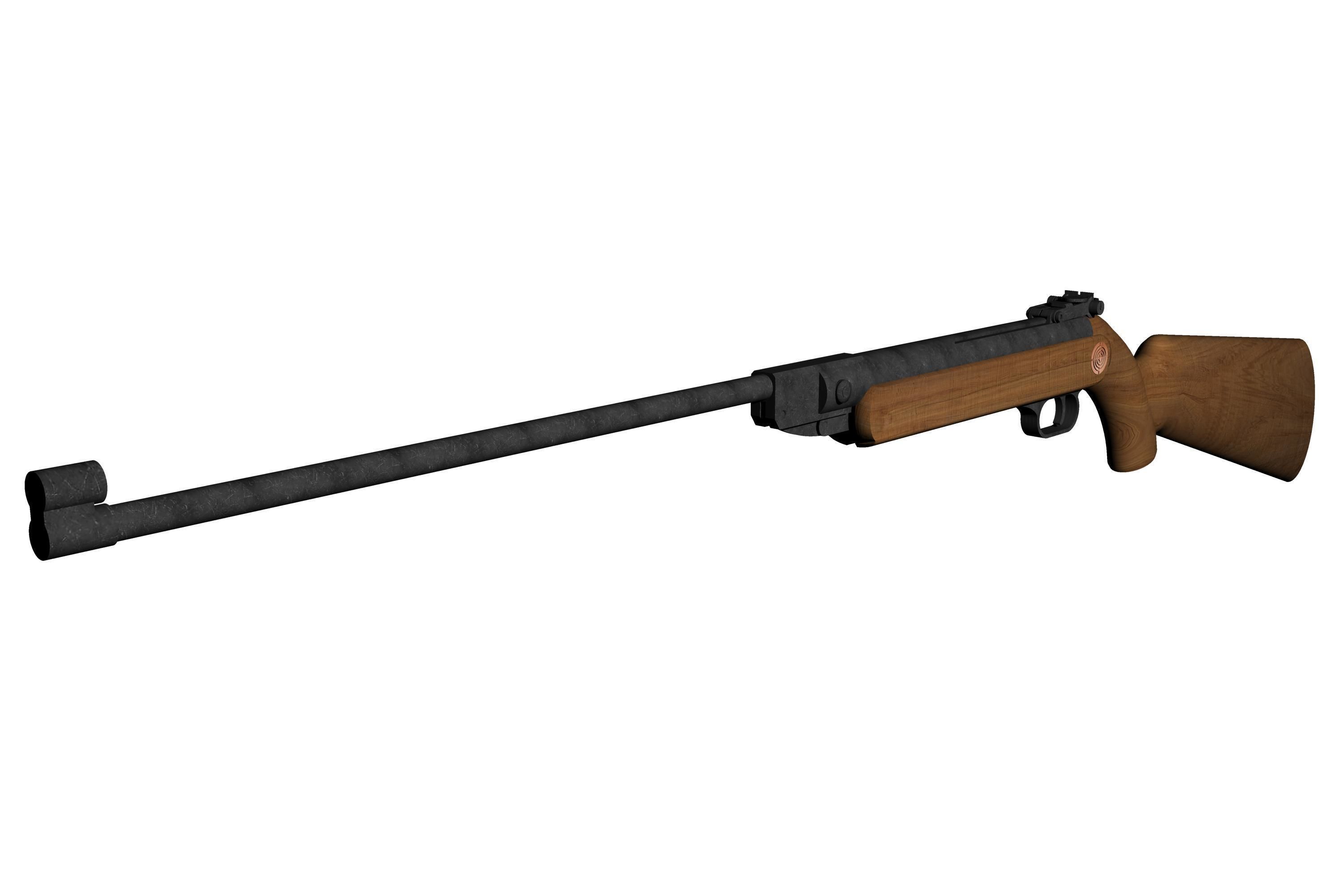 4-5mm caliber air gun model 3D model | CGTrader