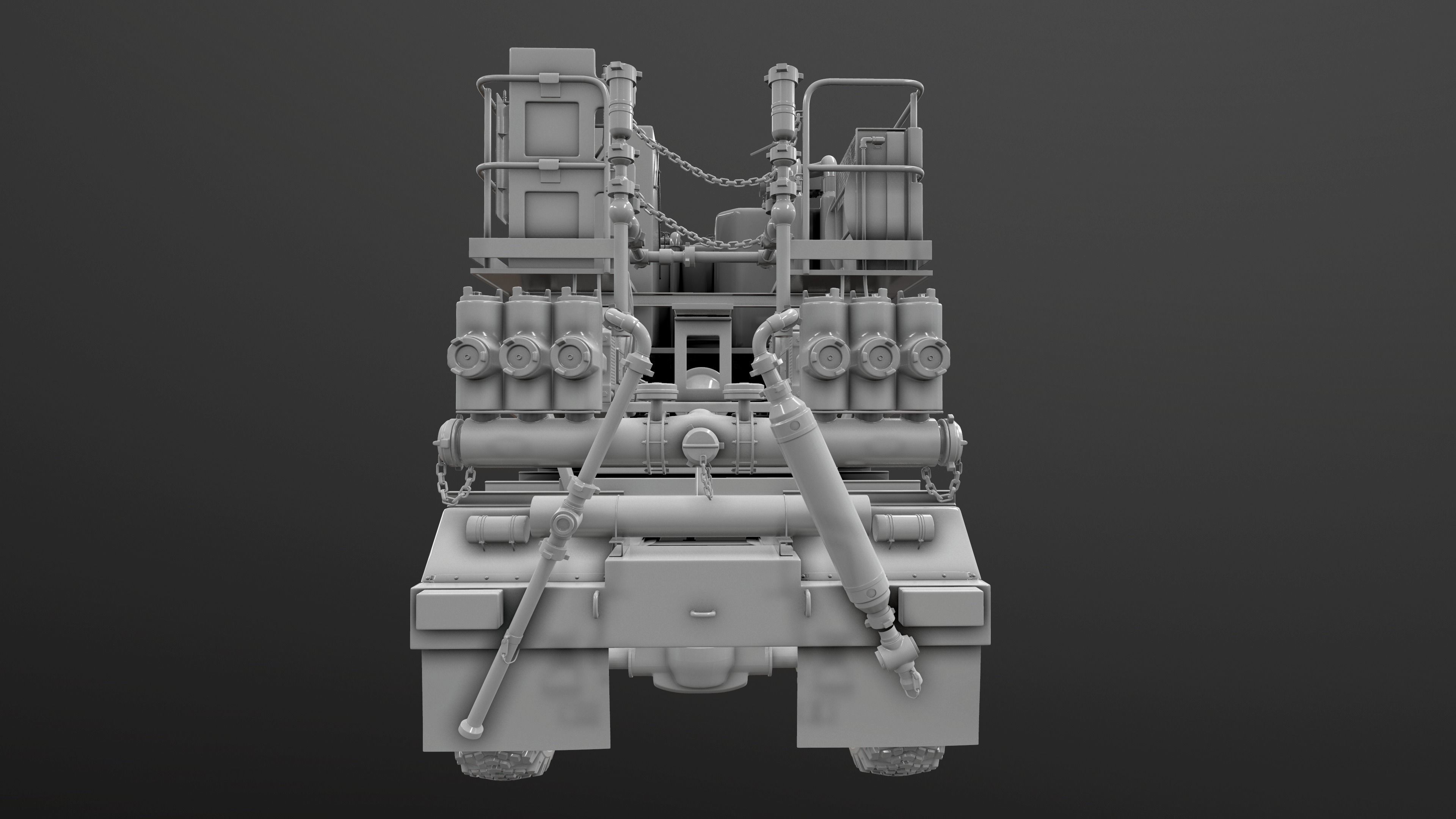 Halliburton Cement Elite pump unit 3D model | CGTrader