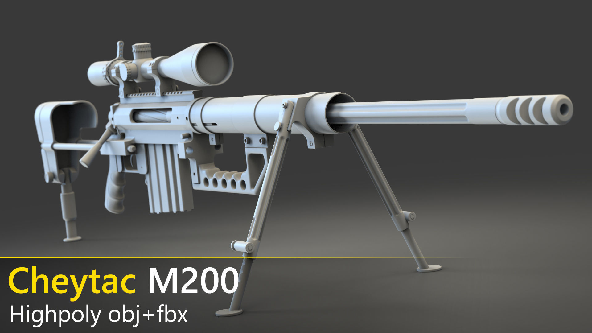 Cheytac M200 - highpoly 3D | CGTrader