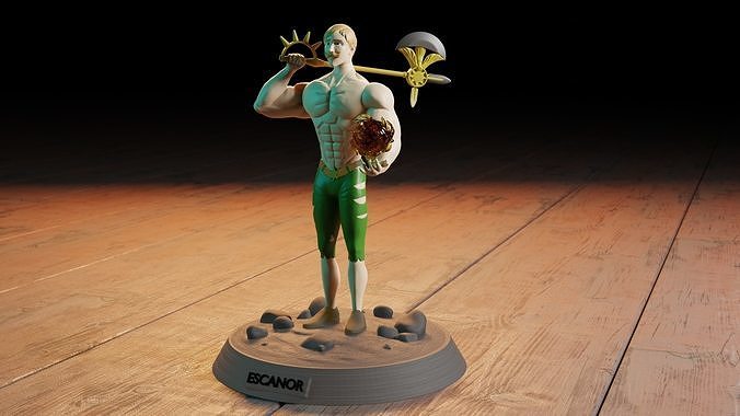 Escanor fortnite mercenary figurine 3D model 3D printable | CGTrader