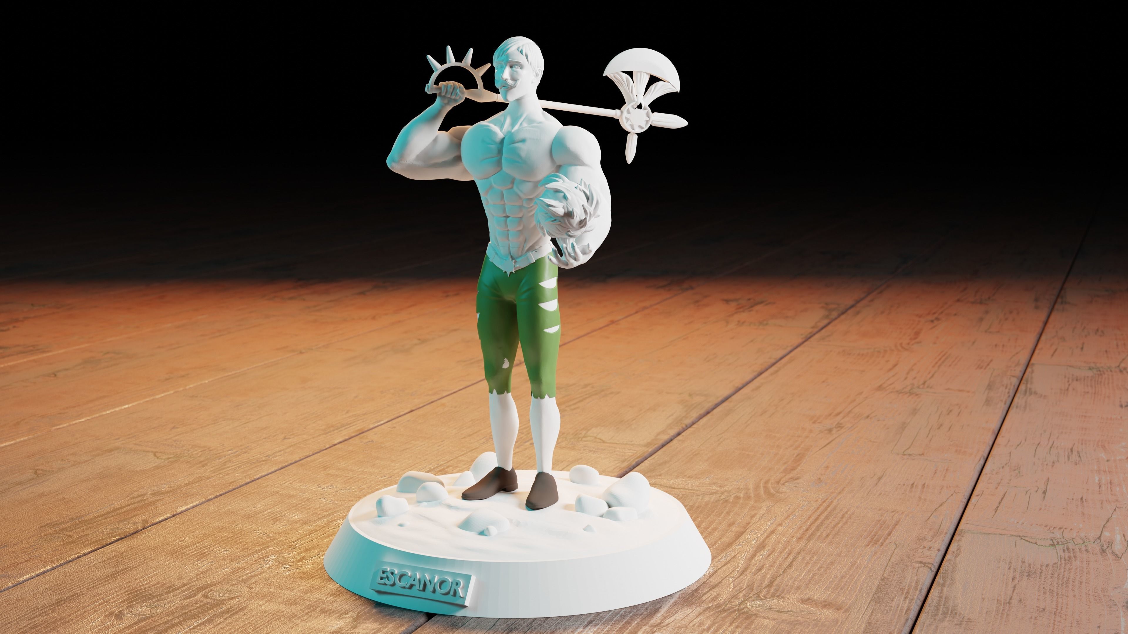 Escanor fortnite mercenary figurine 3D model 3D printable | CGTrader