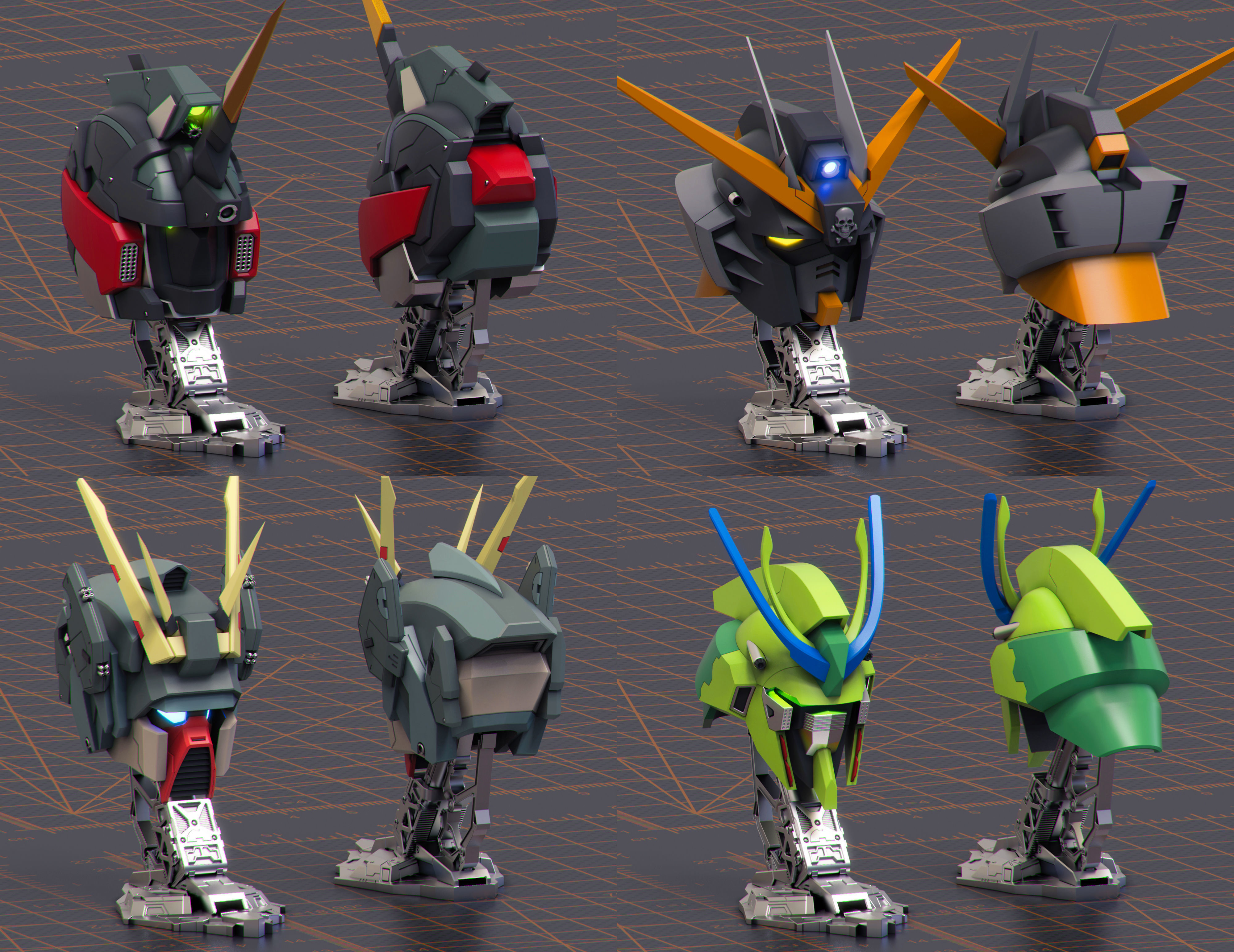 Mech Warrior Hard Surface Kitbash 7 of 20 3D model | CGTrader