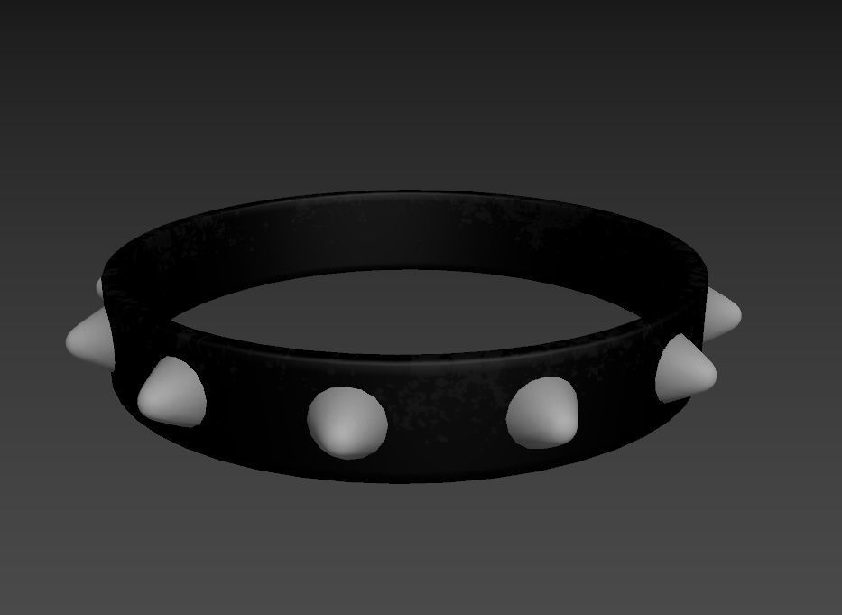 Spike Collar 3D model | CGTrader