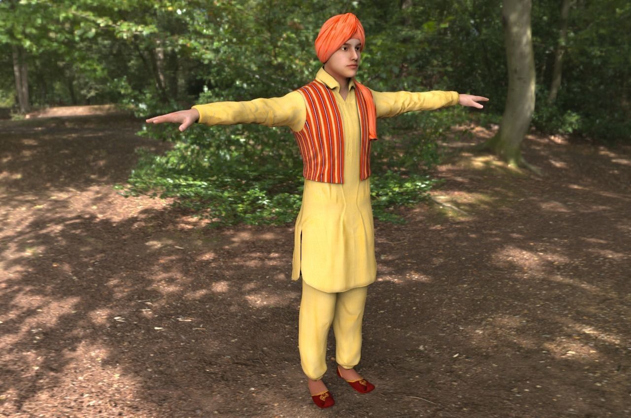 3D model Indian panjabi VR / AR / low-poly | CGTrader