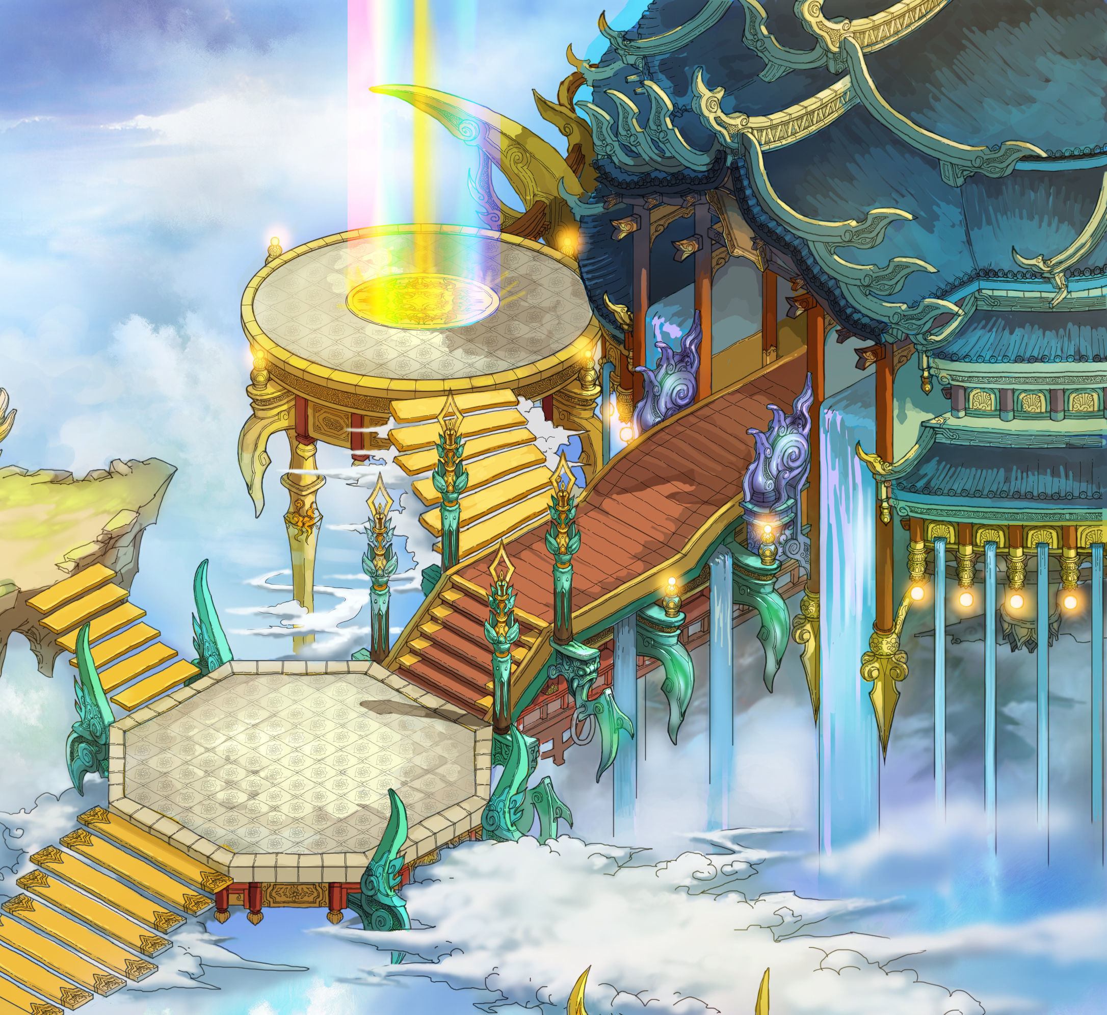 ame model - Bi La City - Palace Palace side hall 3D model | CGTrader