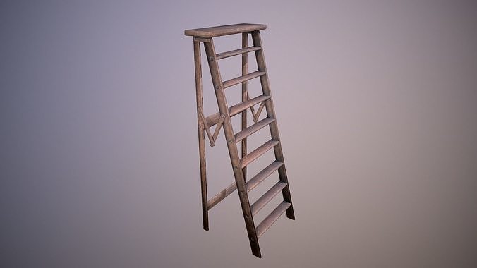 3D model Wooden Ladder VR / AR / low-poly | CGTrader