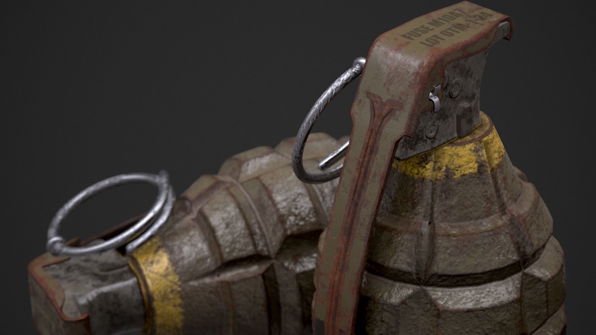 Game ready Grenade 3D model | CGTrader
