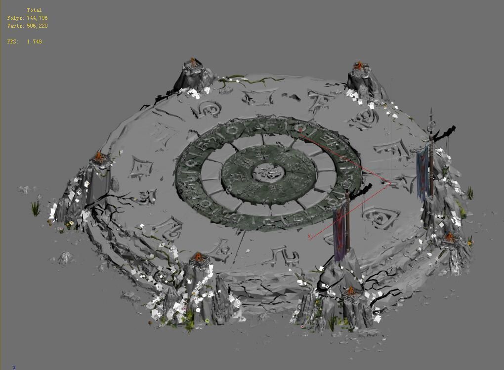 Stone - round altar 3D model | CGTrader
