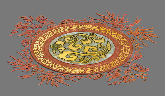 Shushan - Square - flowers - pull rod - pillars 3D model | CGTrader