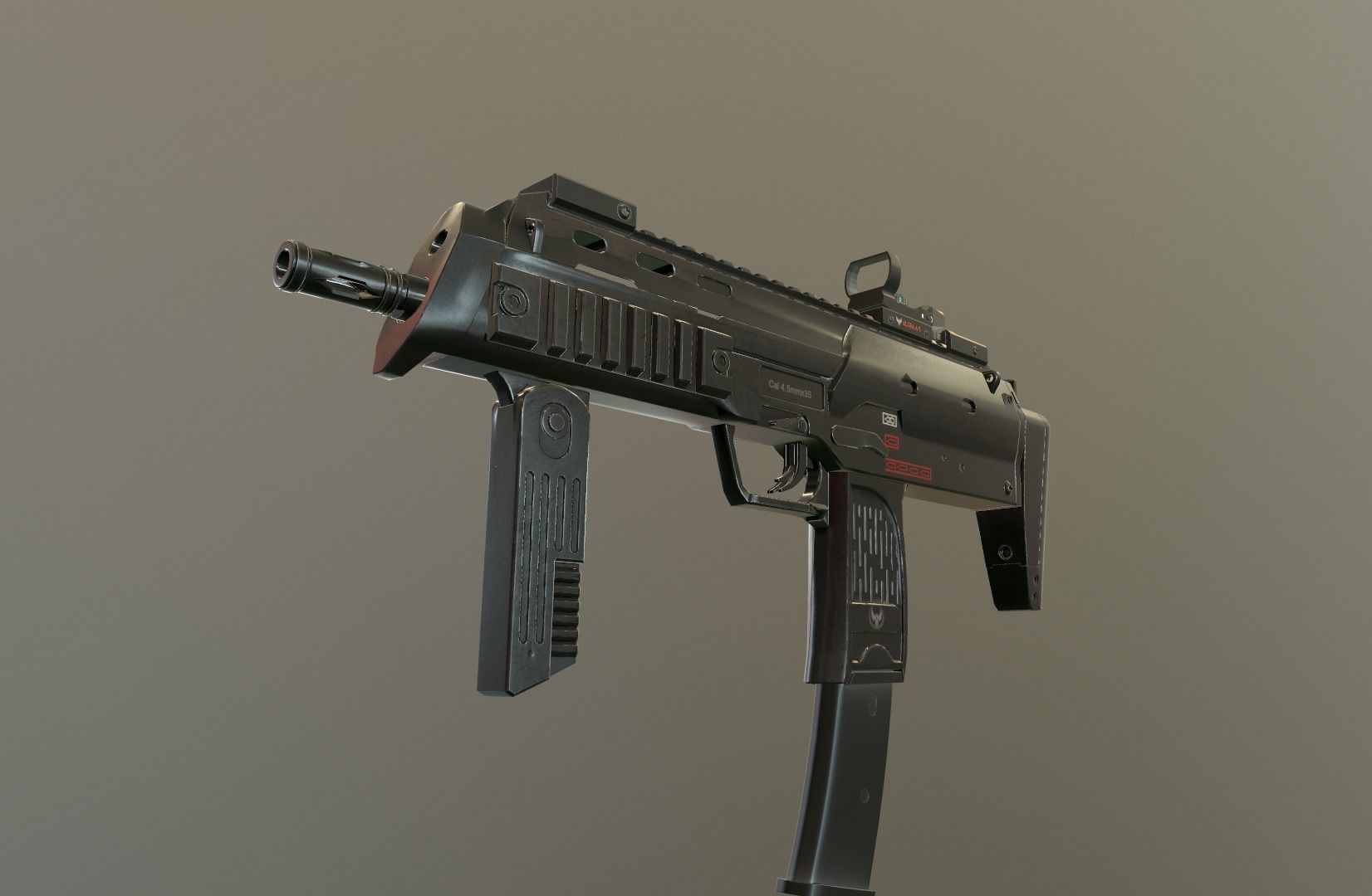 3D model ASSAULT RIFLE HK MP7 WEAPON 3D MODEL VR / AR / low-poly | CGTrader