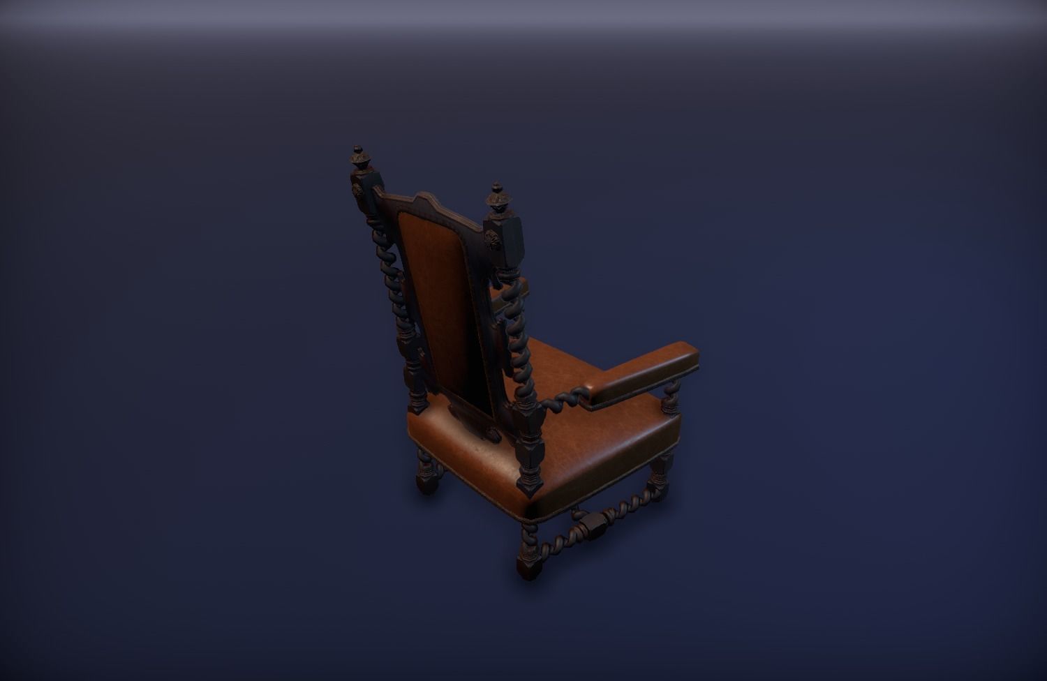 3D model Old medieval chair VR / AR / low-poly | CGTrader