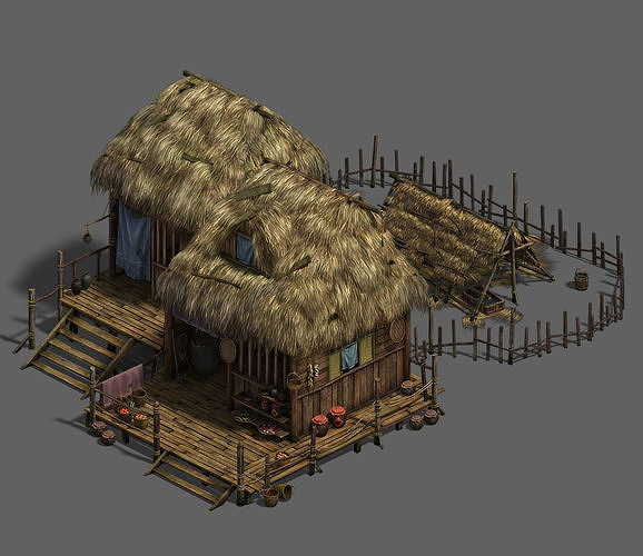 Original village - house 1 3D model | CGTrader