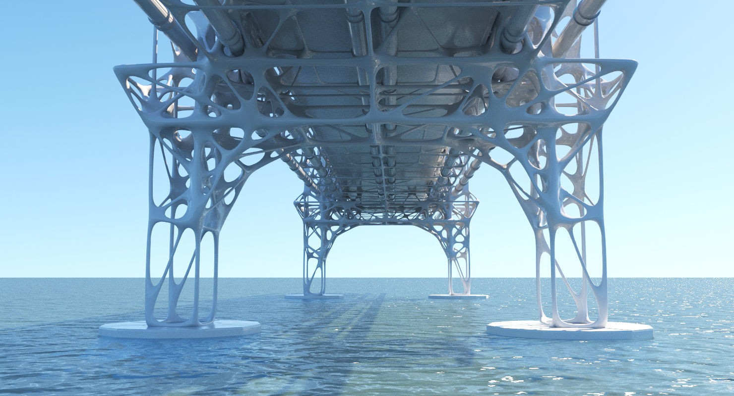 Future Bridge 01 3D model | CGTrader