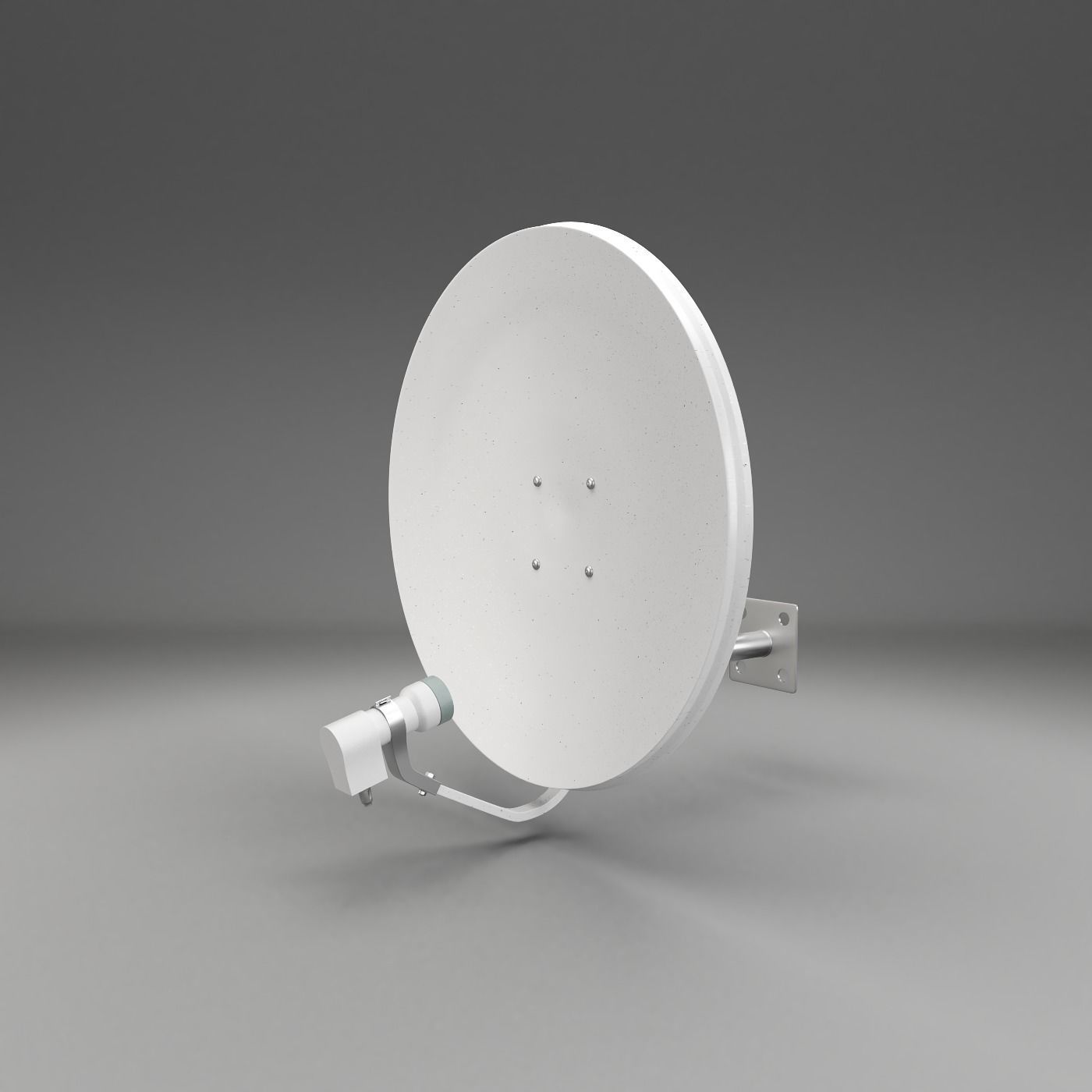 Satellite dish 3D model OBJ 3DS FBX BLEND DAE