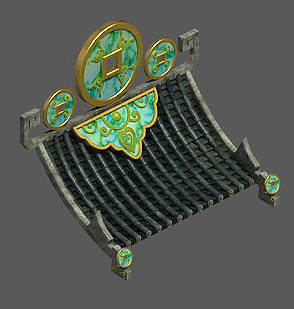 Chinese architecture - coin roof 3D model | CGTrader