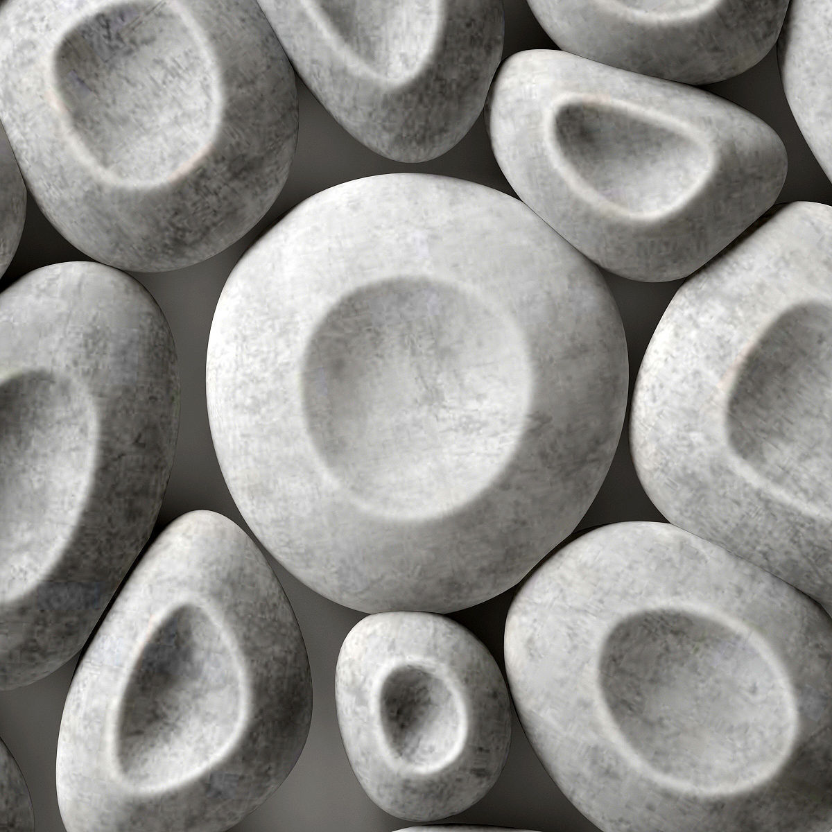 Stone pebble concave decorative 3D model | CGTrader