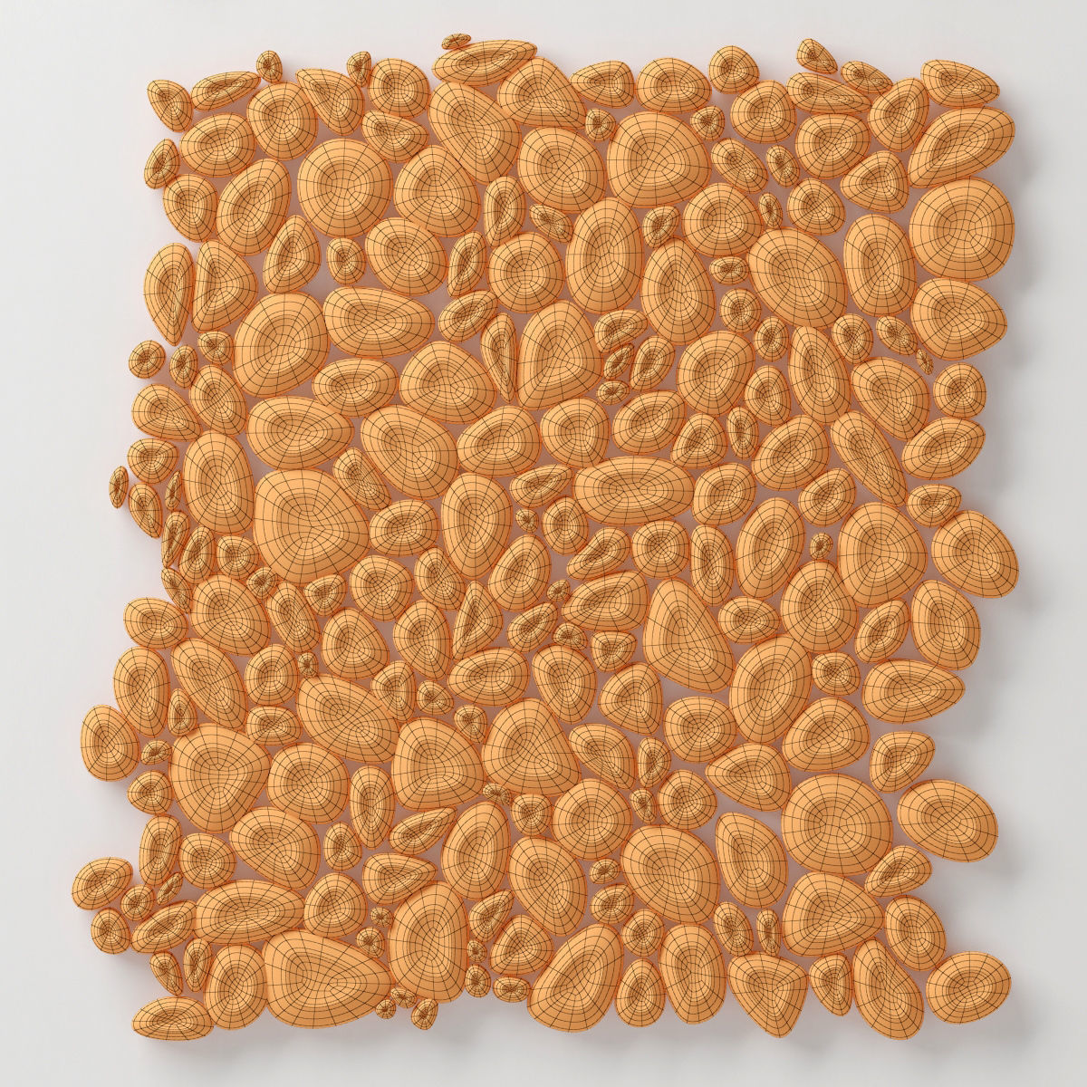 Stone pebble concave decorative 3D model | CGTrader