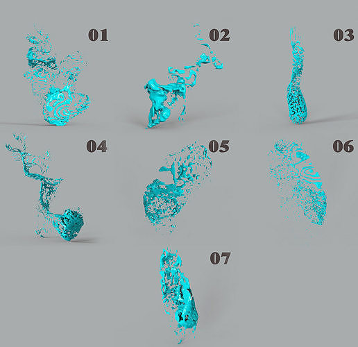 collection liquid Spray 3D model | CGTrader
