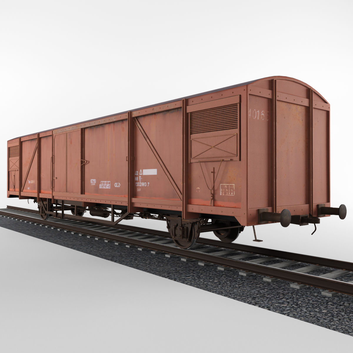 Train Boxcar 3D model | CGTrader
