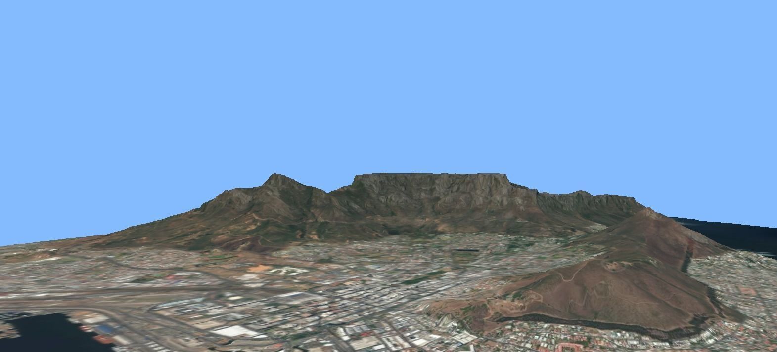 Table Mountain terrain 3d model 3D model | CGTrader