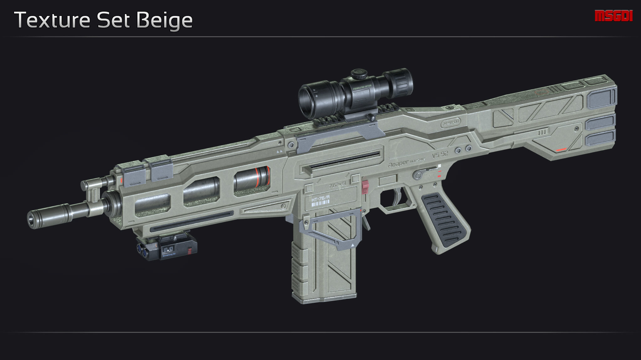 Scifi Assault Rifle Collection | CGTrader