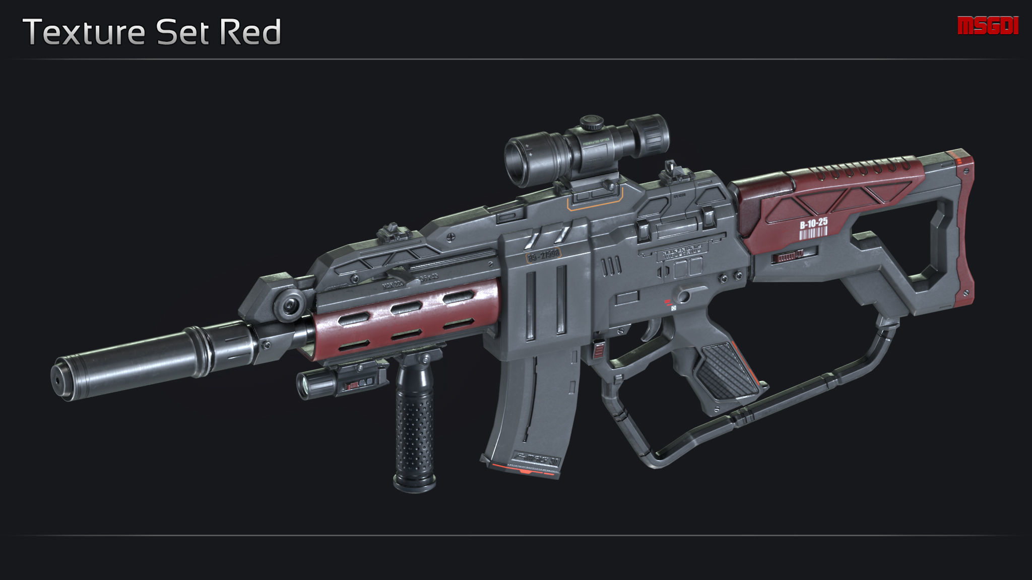 Scifi Assault Rifle Collection | CGTrader