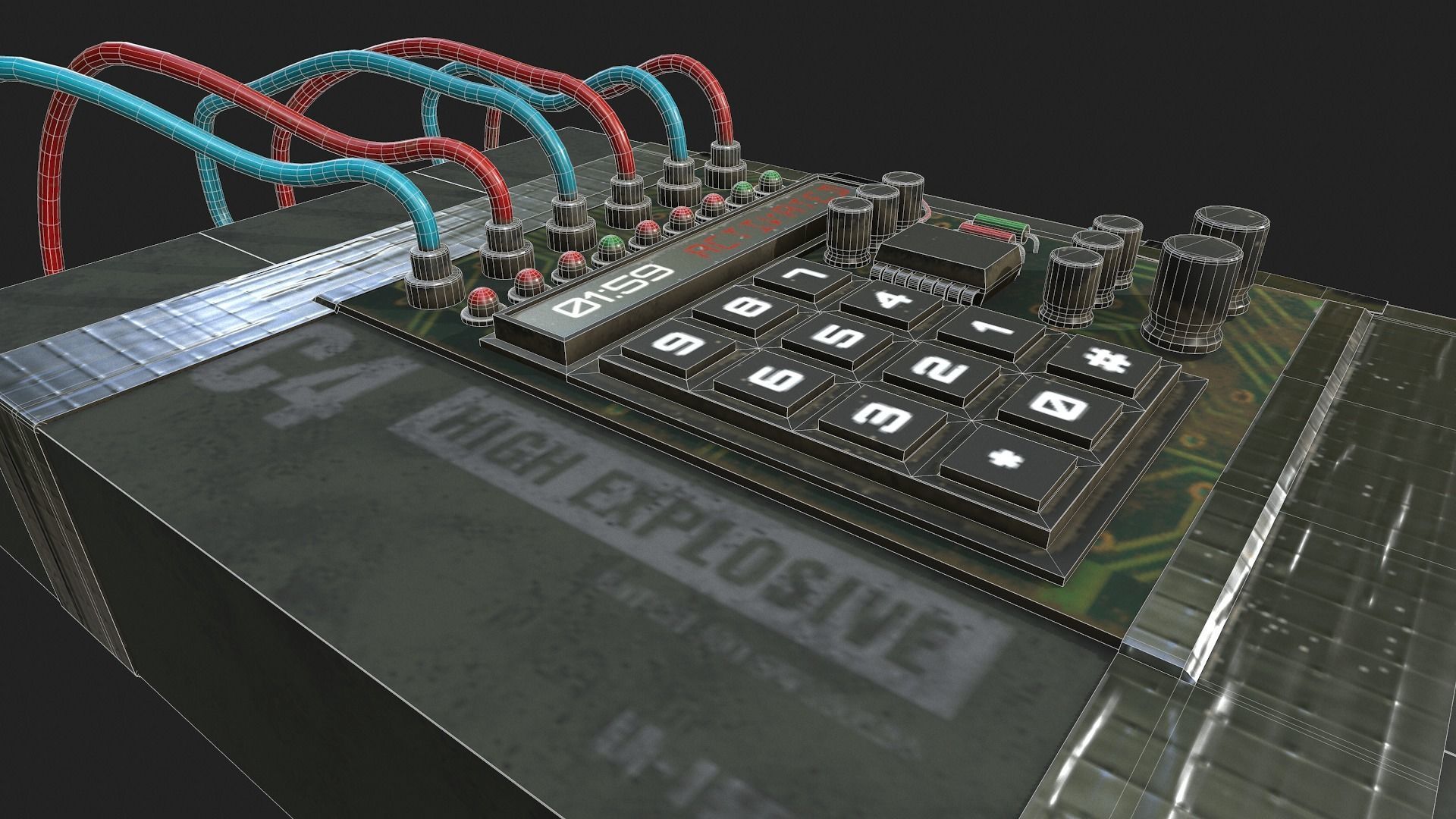 C4 Explosive with Detonator 3D model | CGTrader