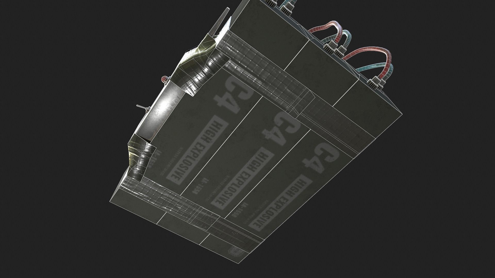 C4 Explosive with Detonator 3D model | CGTrader