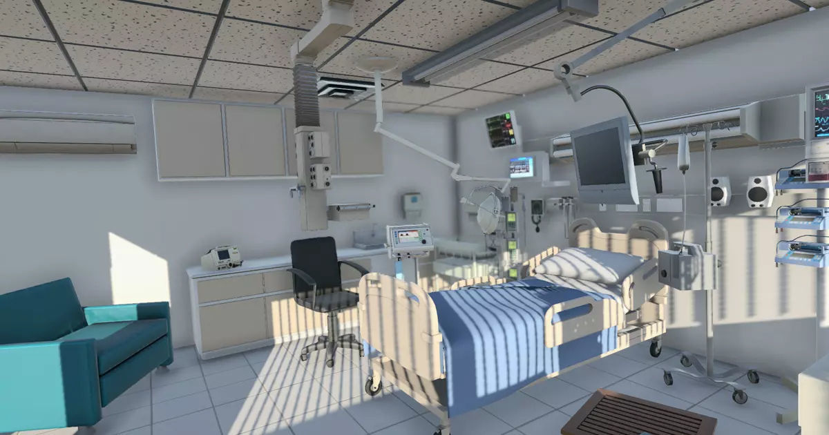 3D model hospital recovery room VR / AR / low-poly | CGTrader