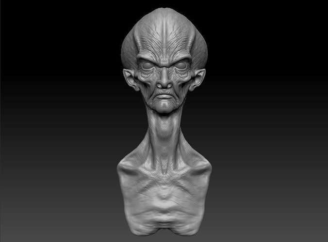 Alien bust 3D model | CGTrader