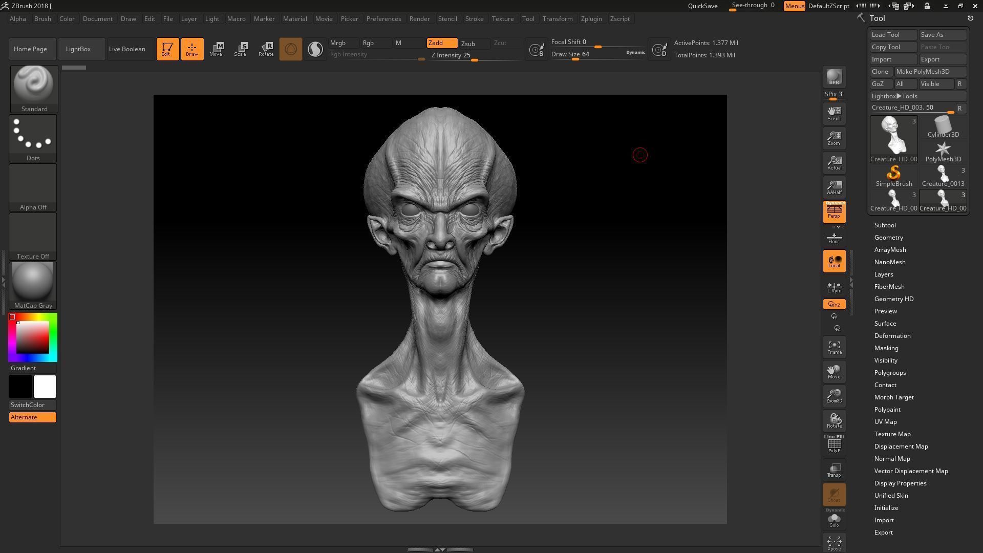 Alien bust 3D model | CGTrader