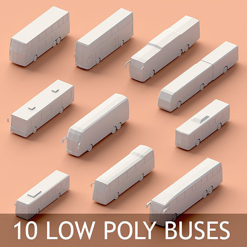 3D model Paper Buses VR / AR / low-poly | CGTrader