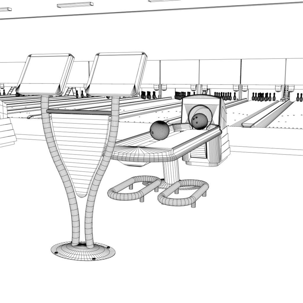 3D model bowling alley VR / AR / low-poly | CGTrader