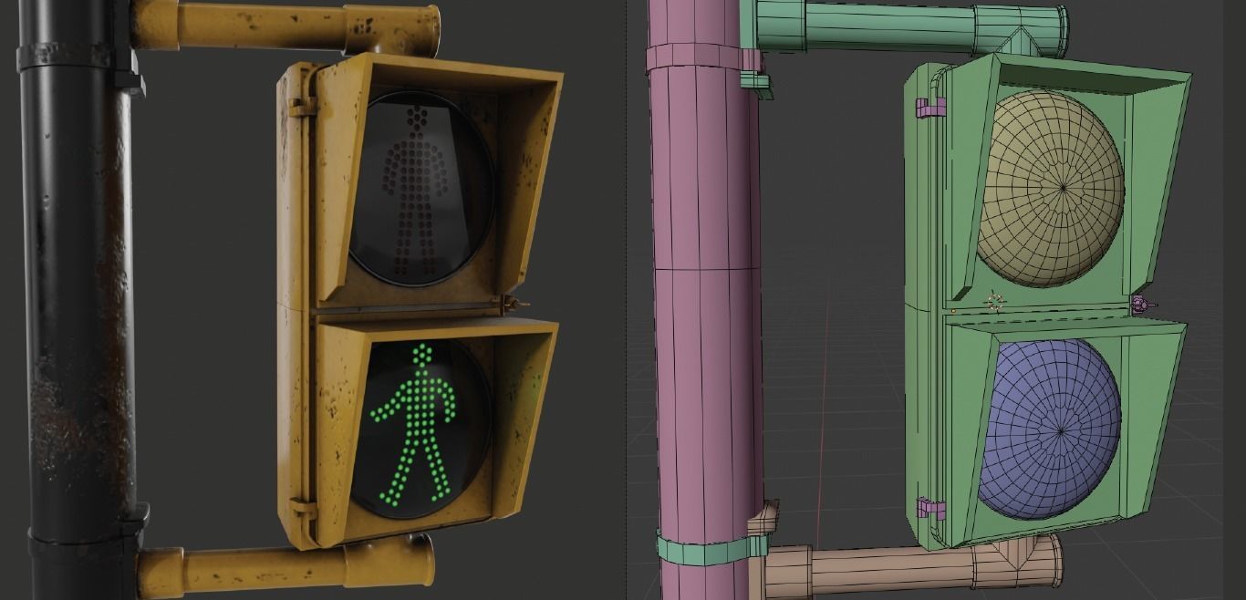 3D model PBR Traffic Light VR / AR / low-poly | CGTrader