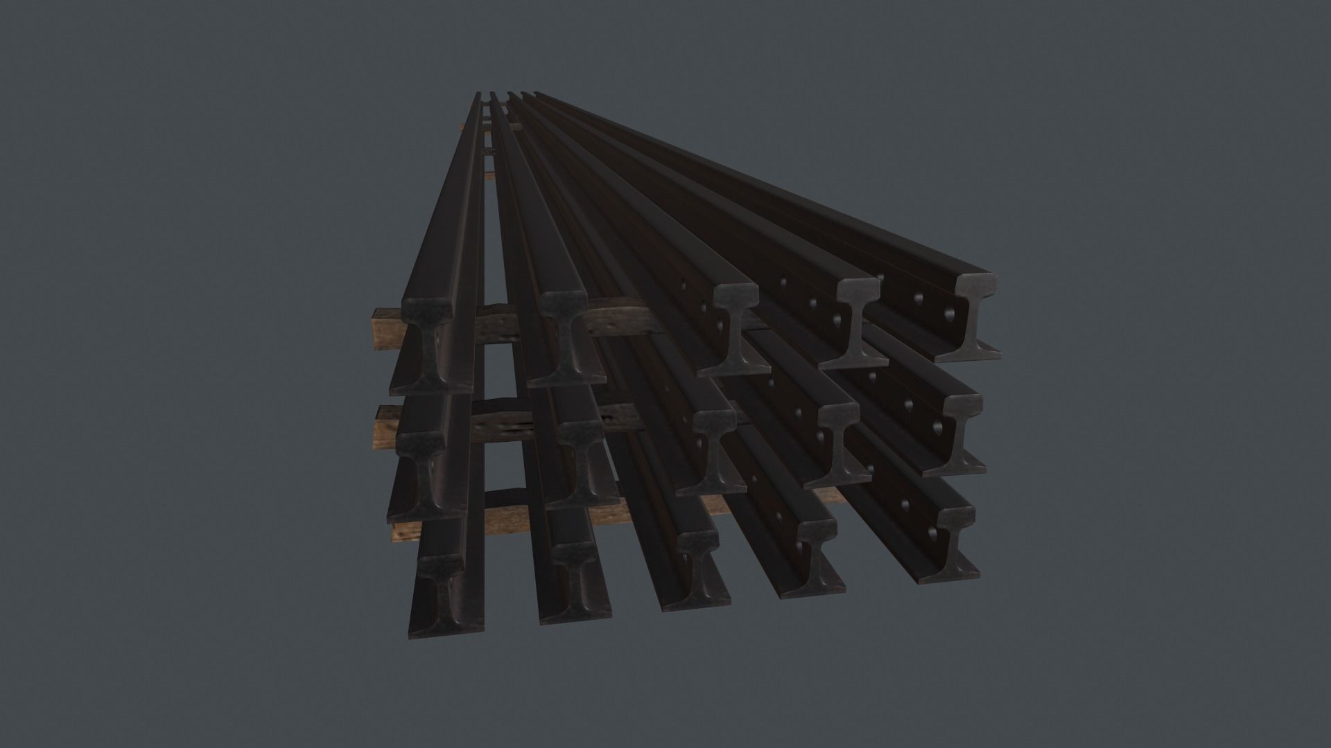 3D model Stacked Rails P43 VR / AR / low-poly | CGTrader