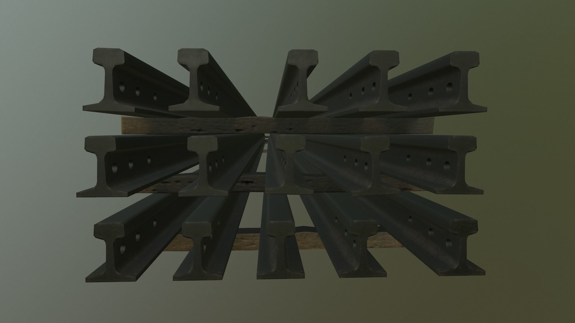 3D model Stacked Rails P43 VR / AR / low-poly | CGTrader