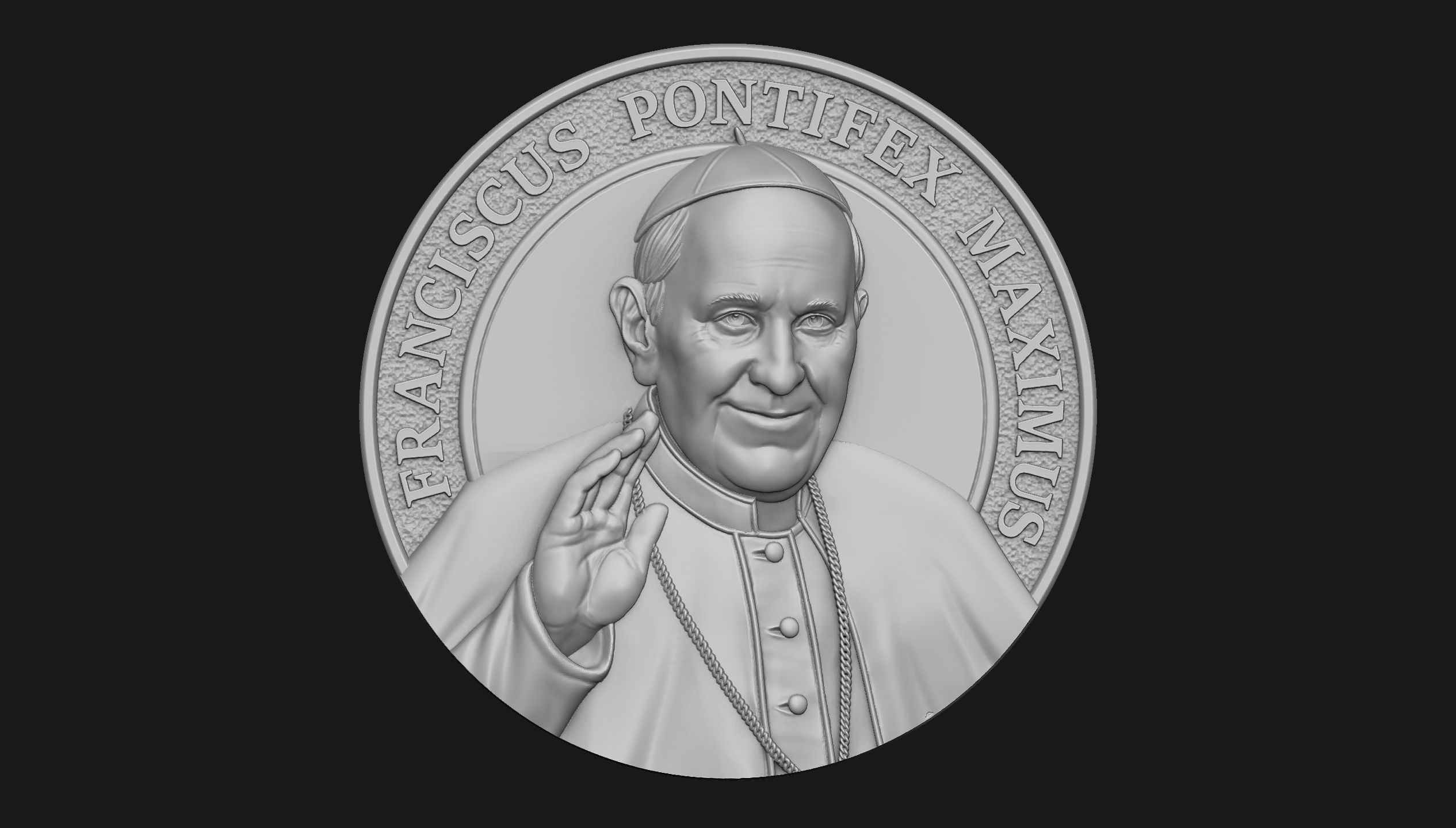 Pope Francis Medallion 2 3D model 3D printable | CGTrader