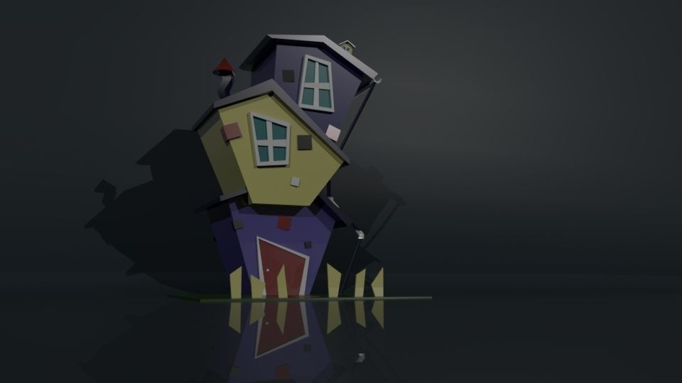 Cartoon House scary edition 3D model | CGTrader