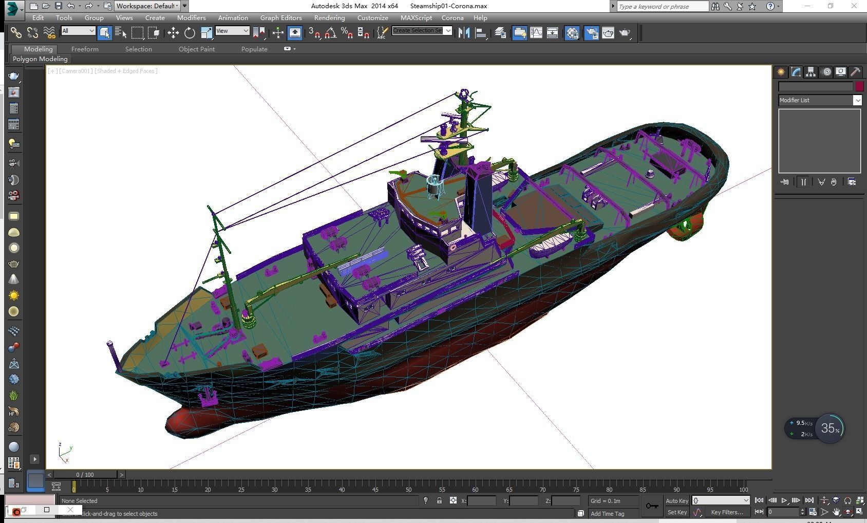 3D model Steamship ship VR / AR / low-poly | CGTrader