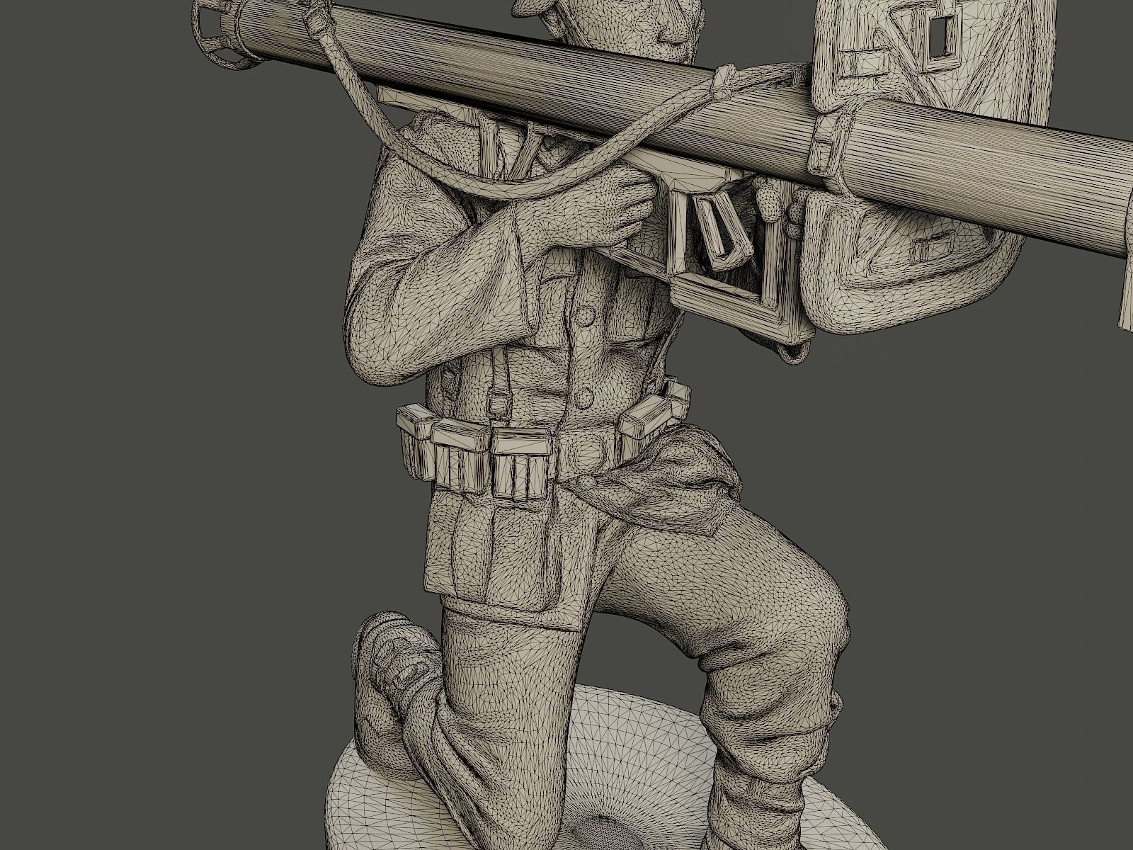 German soldier ww2 Shoot crouched G4 3D model 3D printable | CGTrader