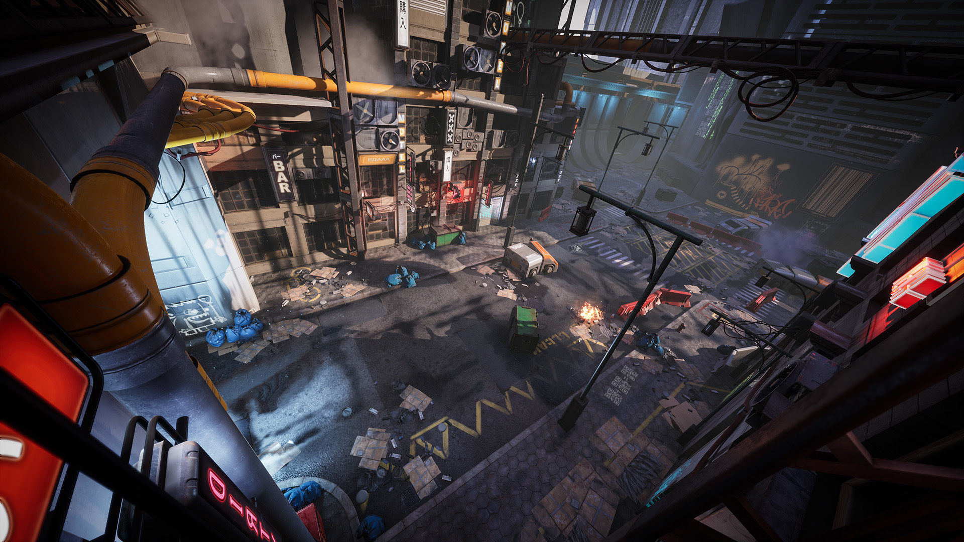 3D model Cyberpunk Environment Kitbash Set VR / AR / low-poly | CGTrader