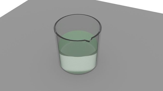 3D model beaker with liquid in it VR / AR / low-poly | CGTrader