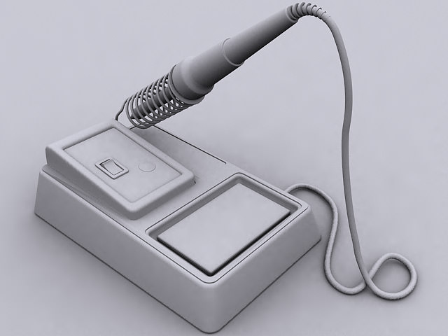 Soldering Iron Station 3D Model MAX OBJ 3DS STL WRL WRZ | CGTrader.com