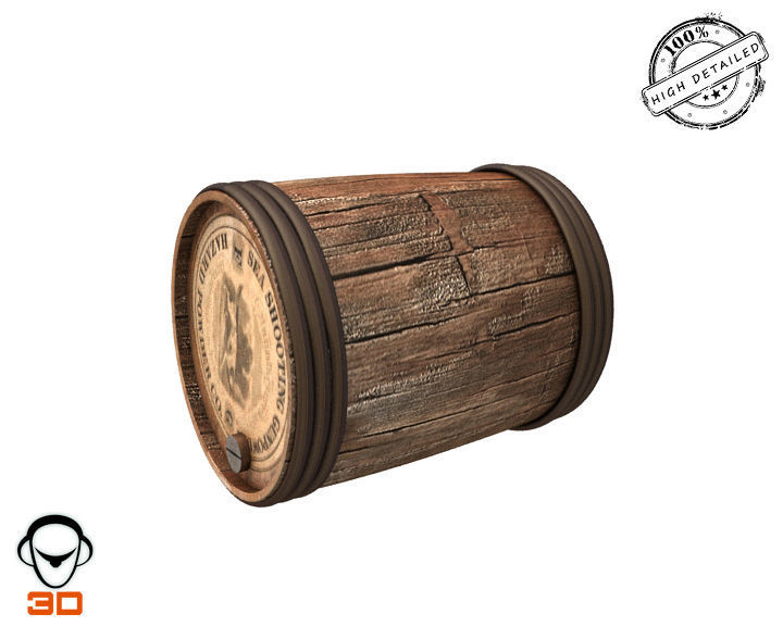 Gun Powder Keg 3D model | CGTrader