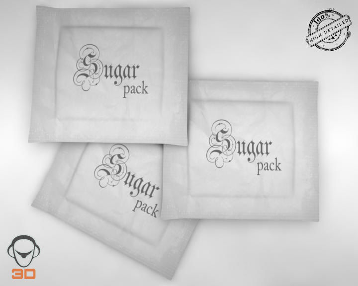 Suger Packs 3D model | CGTrader