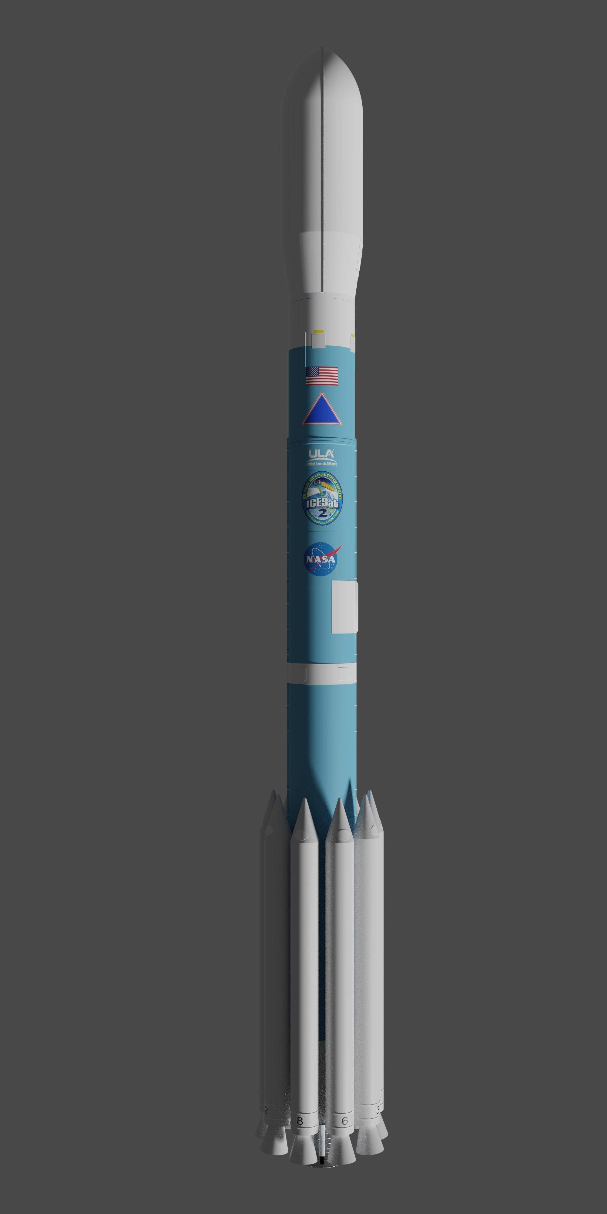 Delta II 3D model | CGTrader