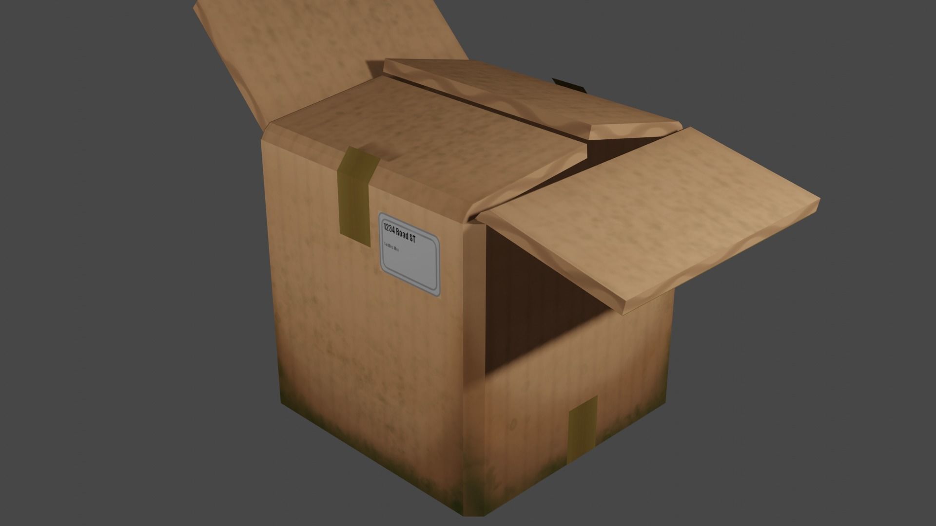 3D model realistic stylized cardboard box VR / AR / low-poly | CGTrader